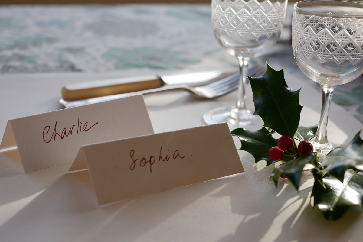 Luxury table name cards from beautiful quality cards – Plunkett Press ...